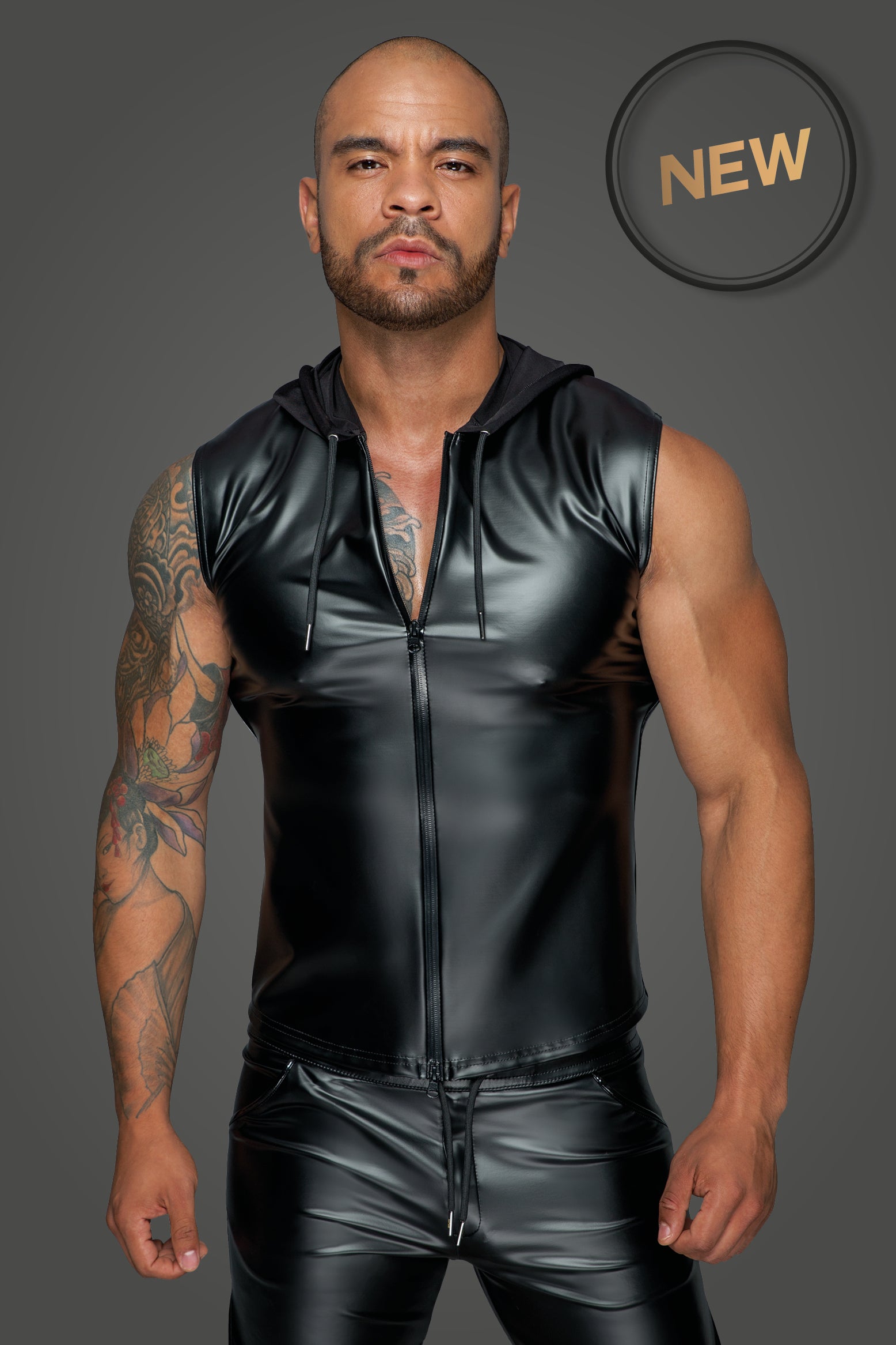Men's Lingerie PVC Pants & Shirt Made of Powerwetlook – Noir Handmade ...